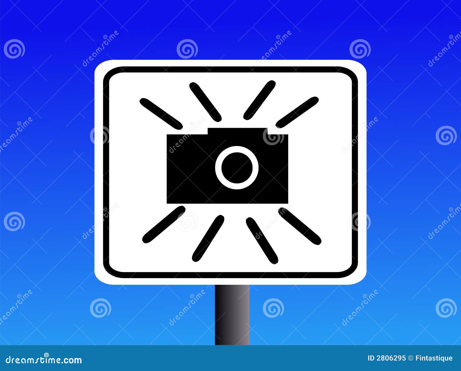 Speed camera sign stock vector. Illustration of beware - 2806295