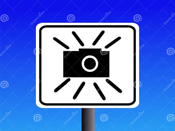 Speed camera sign stock vector. Illustration of beware - 2806295