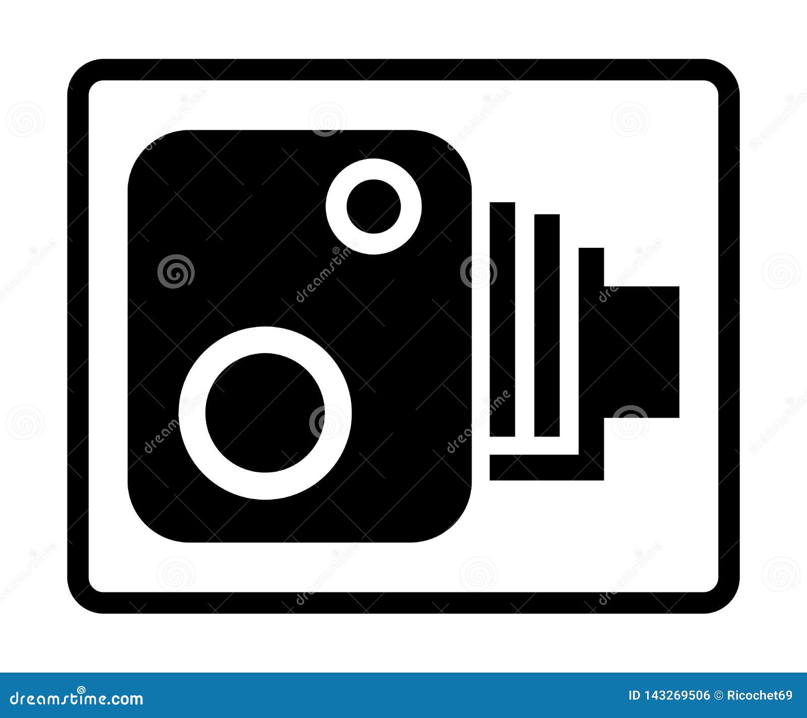 Speed camera symbol stock illustration. Illustration of driving - 143269506