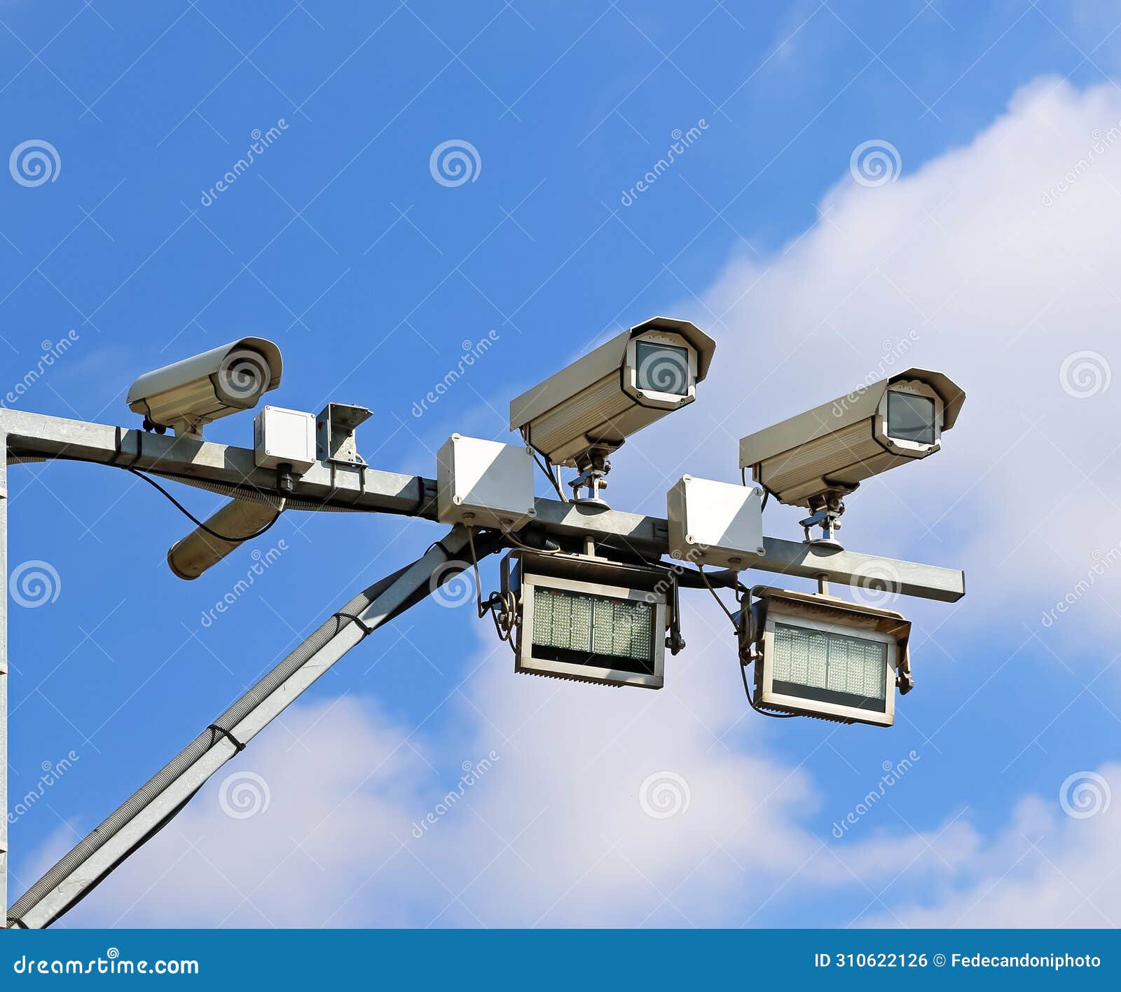 Speed Camera System with Lights for Enhanced Visibility Stock Photo ...