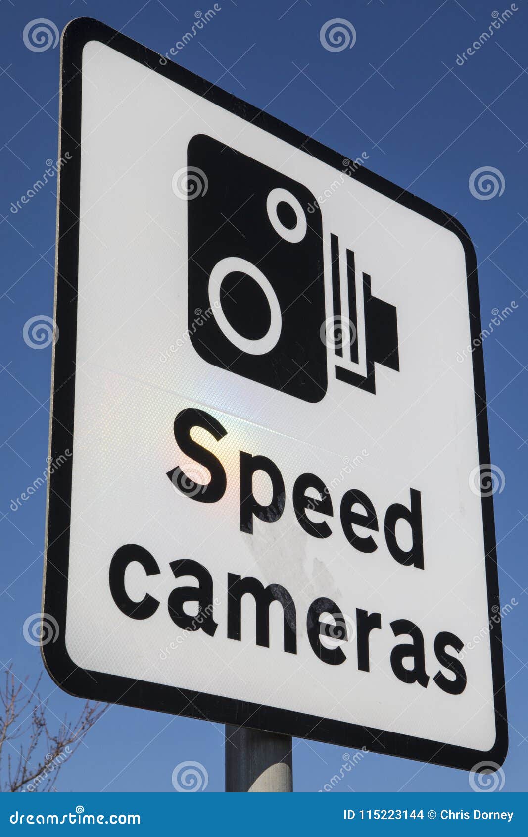 Speed Cameras Sign stock photo. Image of intended, driving - 115223144