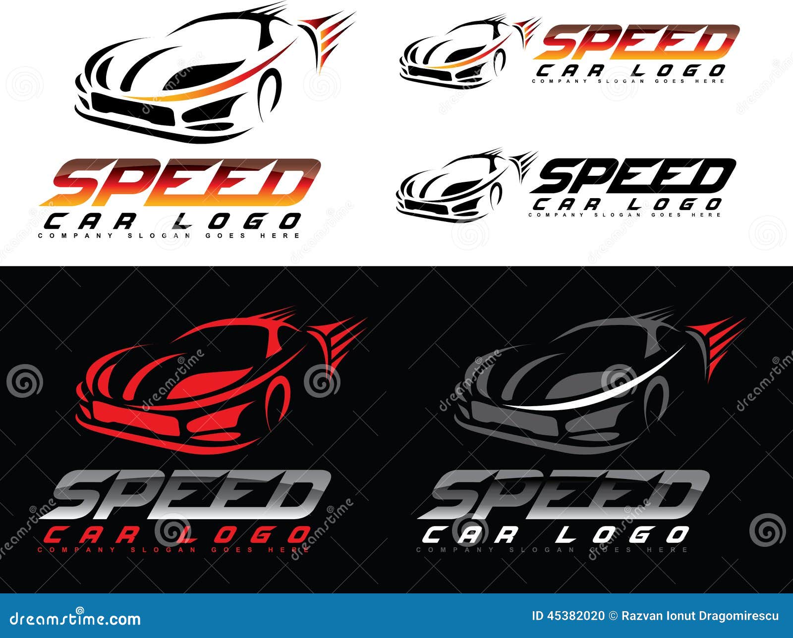Speed Car Logo stock vector. Illustration of combined - 45382020