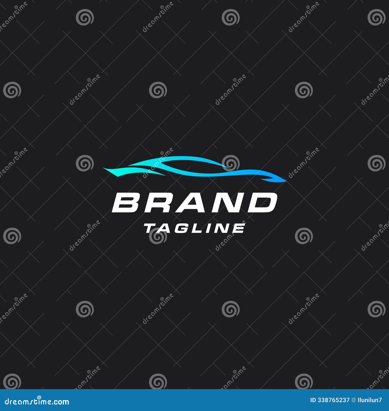 Fast Blue Car Silhouette Logo Design Stock Vector - Illustration of ...