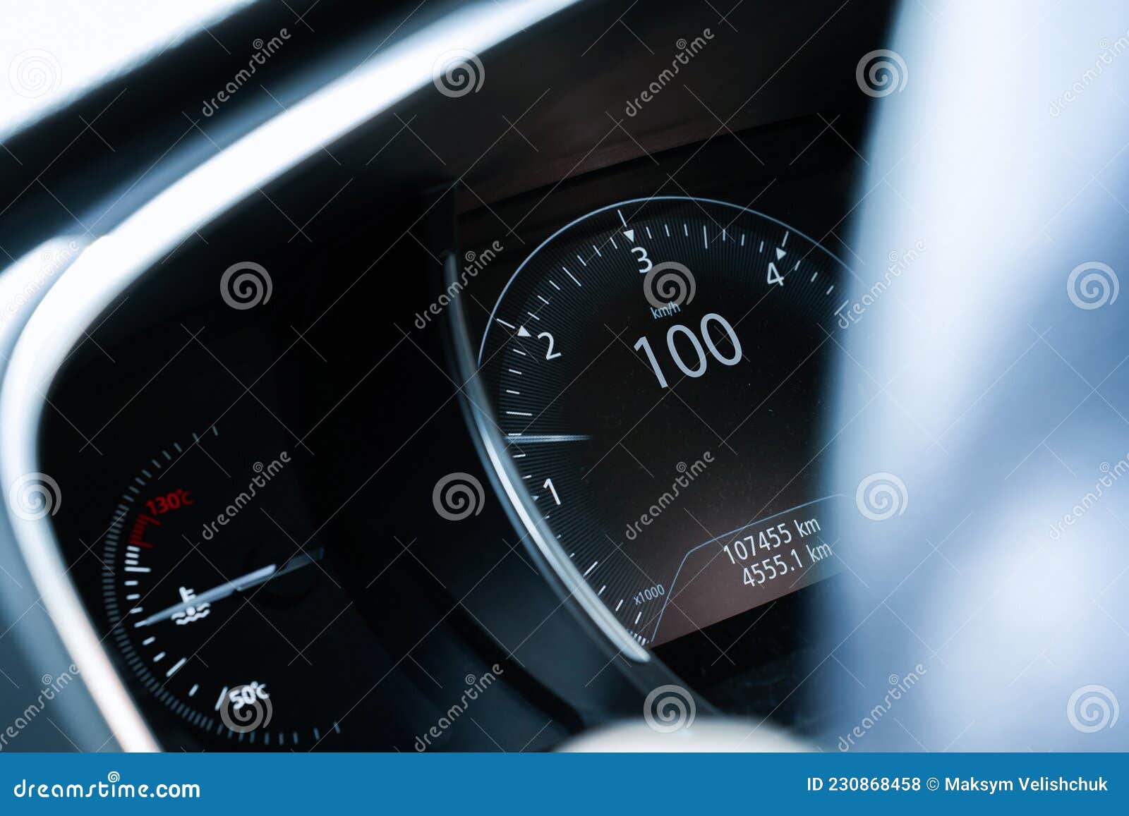 Speedometer Fast. Car Dashboard Panel With Speed Meter, Tachometer ...