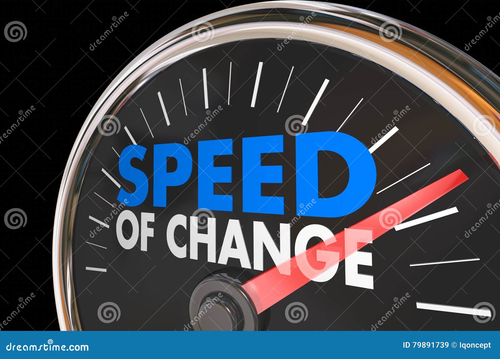 Speed of Change Clock Progress Evolution Time Words 3d Illustration ...