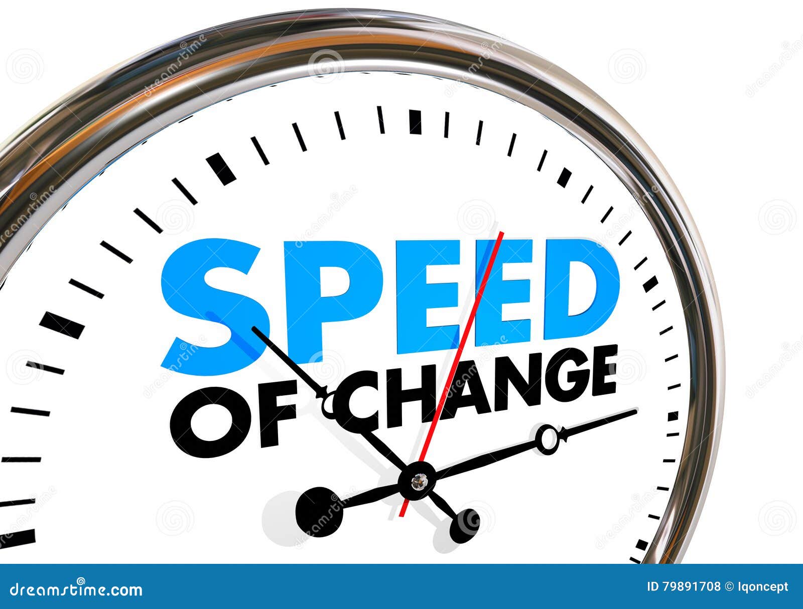 Speed of Change Clock Progress Evolution Time Words Stock Illustration ...