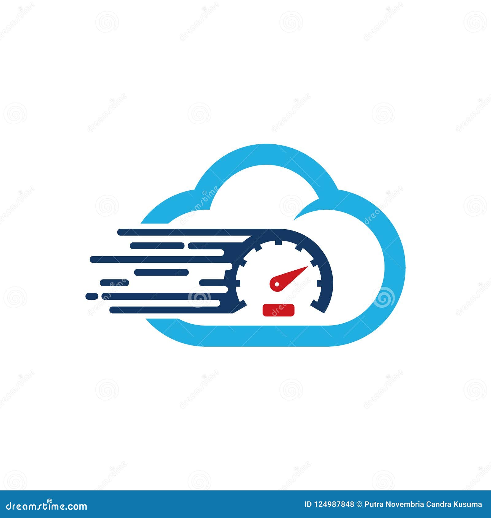 Speed Cloud Logo Icon Design Vector Illustration | CartoonDealer.com ...