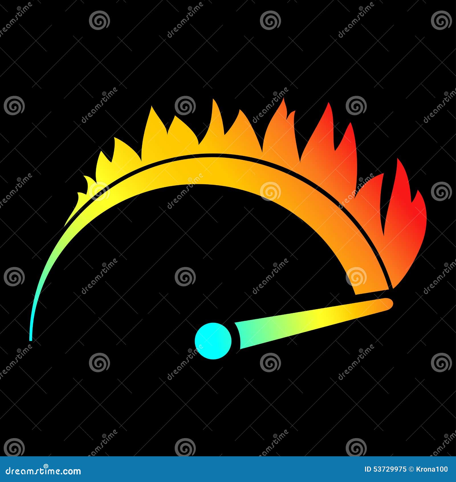 Speed Color Icon stock vector. Illustration of meter - 53729975