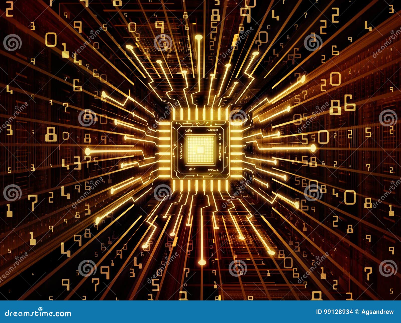 Speed of Computer CPU stock illustration. Illustration of code - 99128934