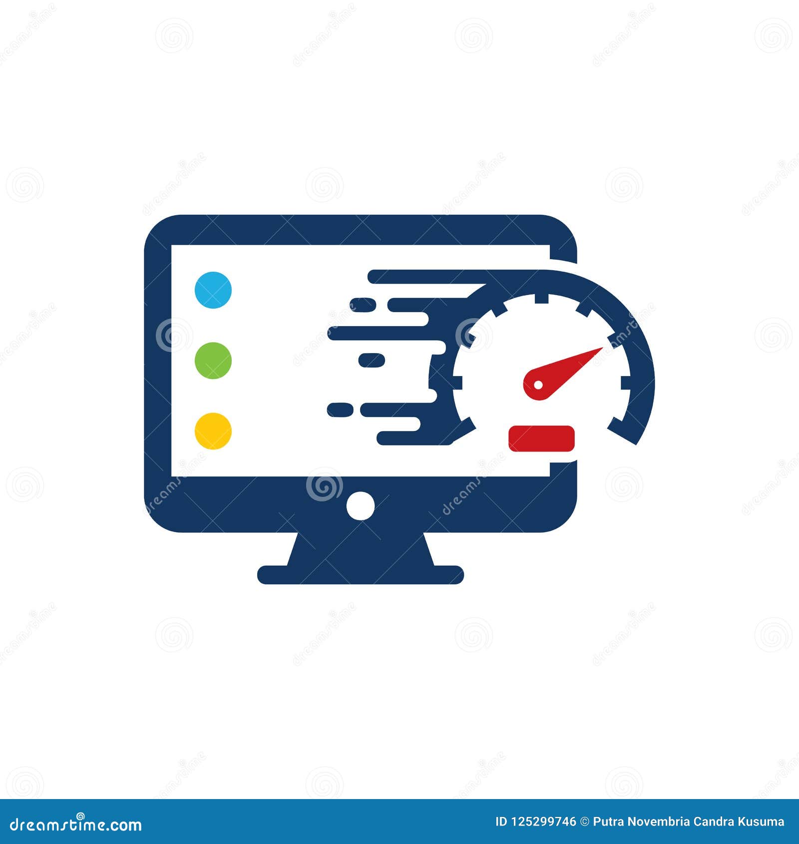 Speed Computer Logo Icon Design Stock Illustration - Illustration of ...
