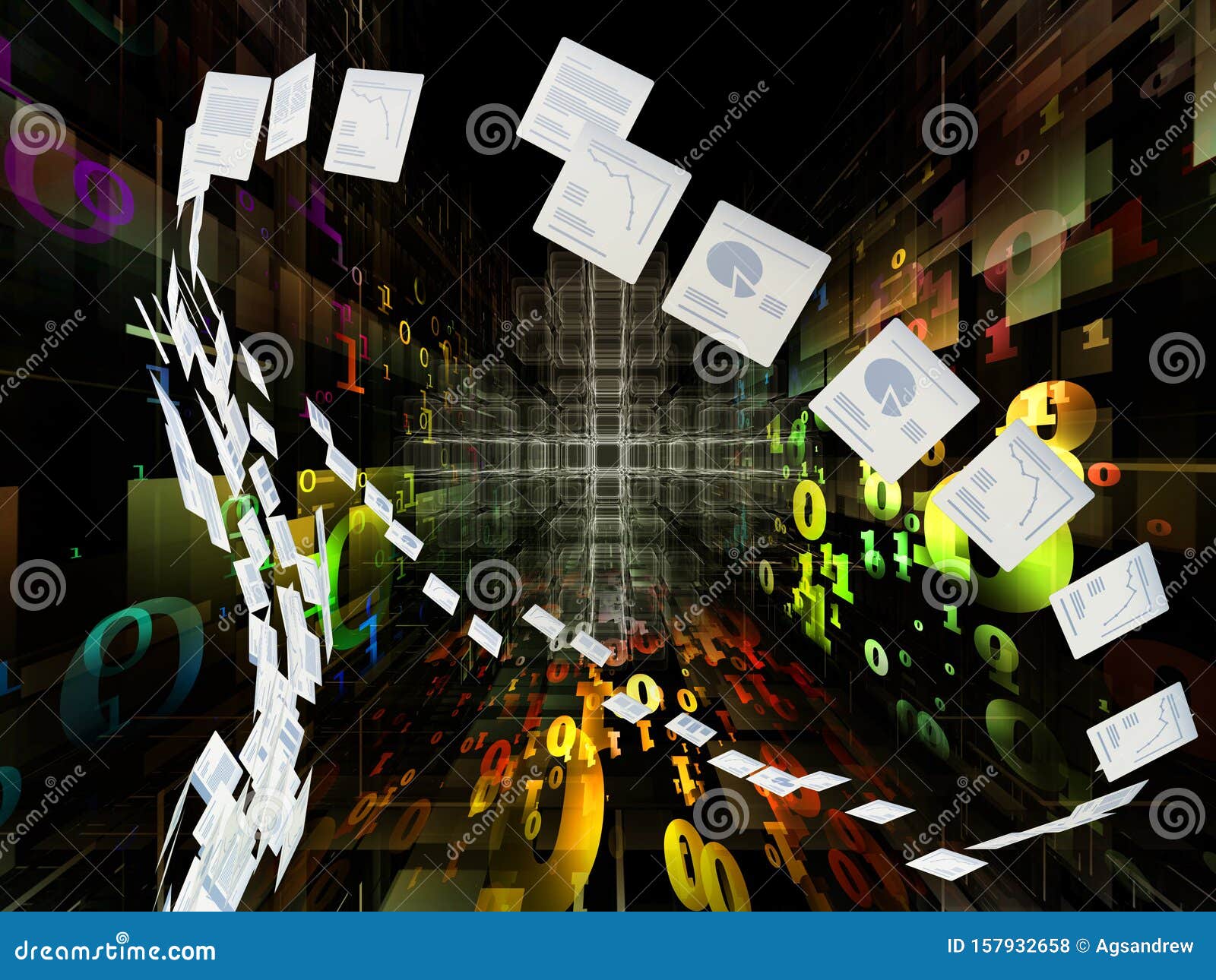 Speed of Conceptual Space stock illustration. Illustration of rendering ...