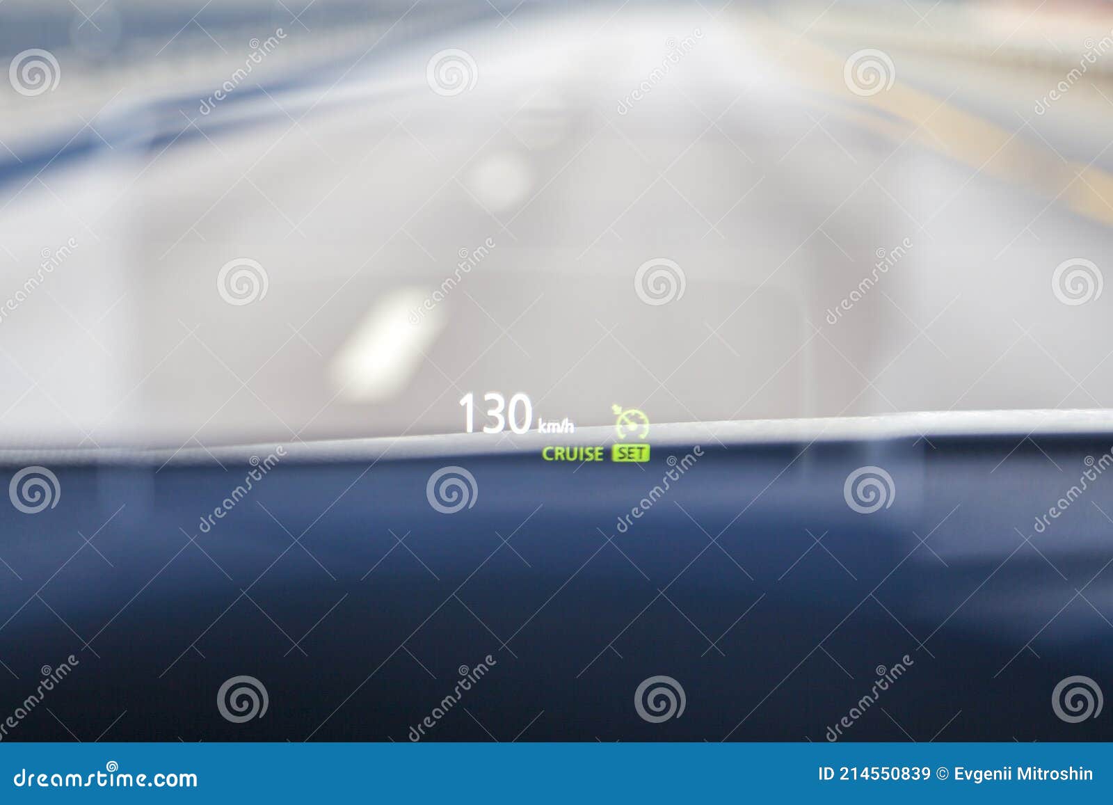 Speed Control, Speed Control Projection Screen in a Modern Car, the ...