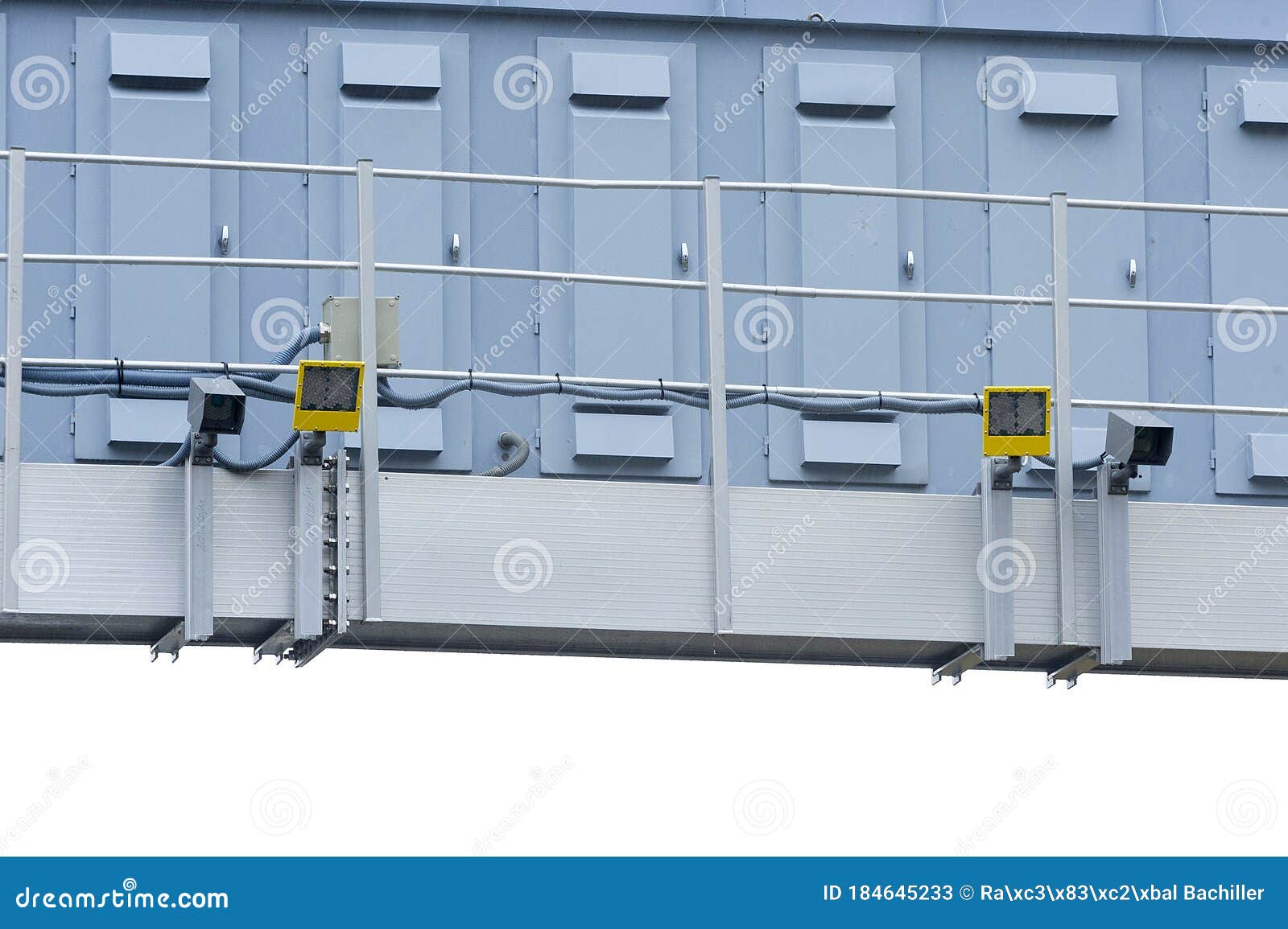 Speed Control Radar on a Highway in Madrid, Spain Stock Image - Image ...