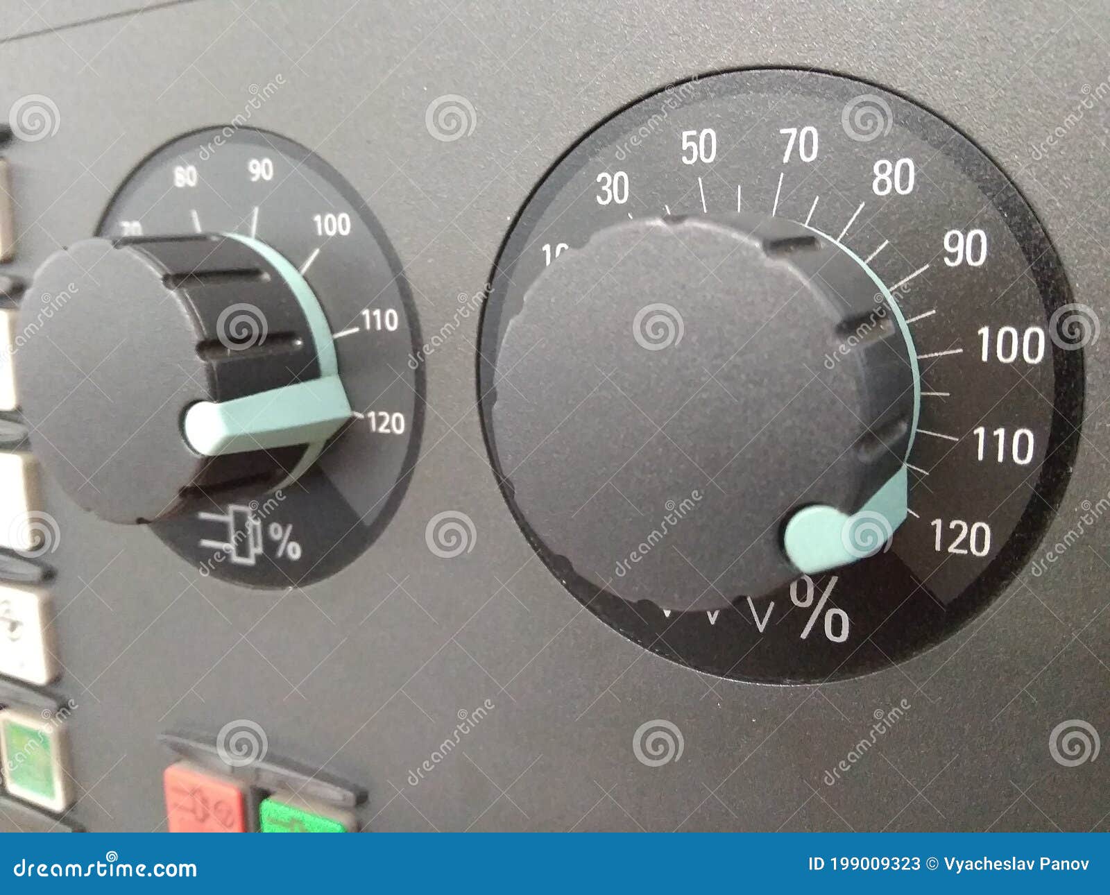 The Speed Control Switch CNC Lathe Stock Image - Image of pressure ...