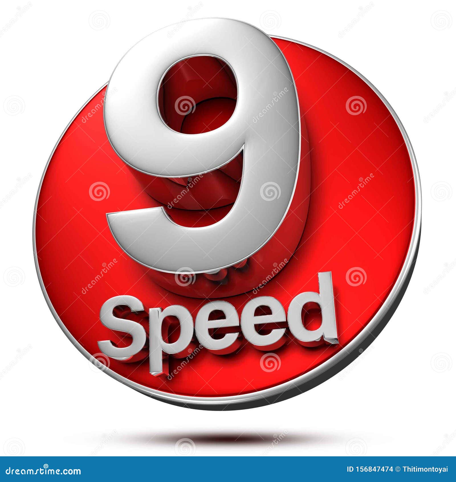 9 Speed 3d. stock illustration. Illustration of fast - 156847474