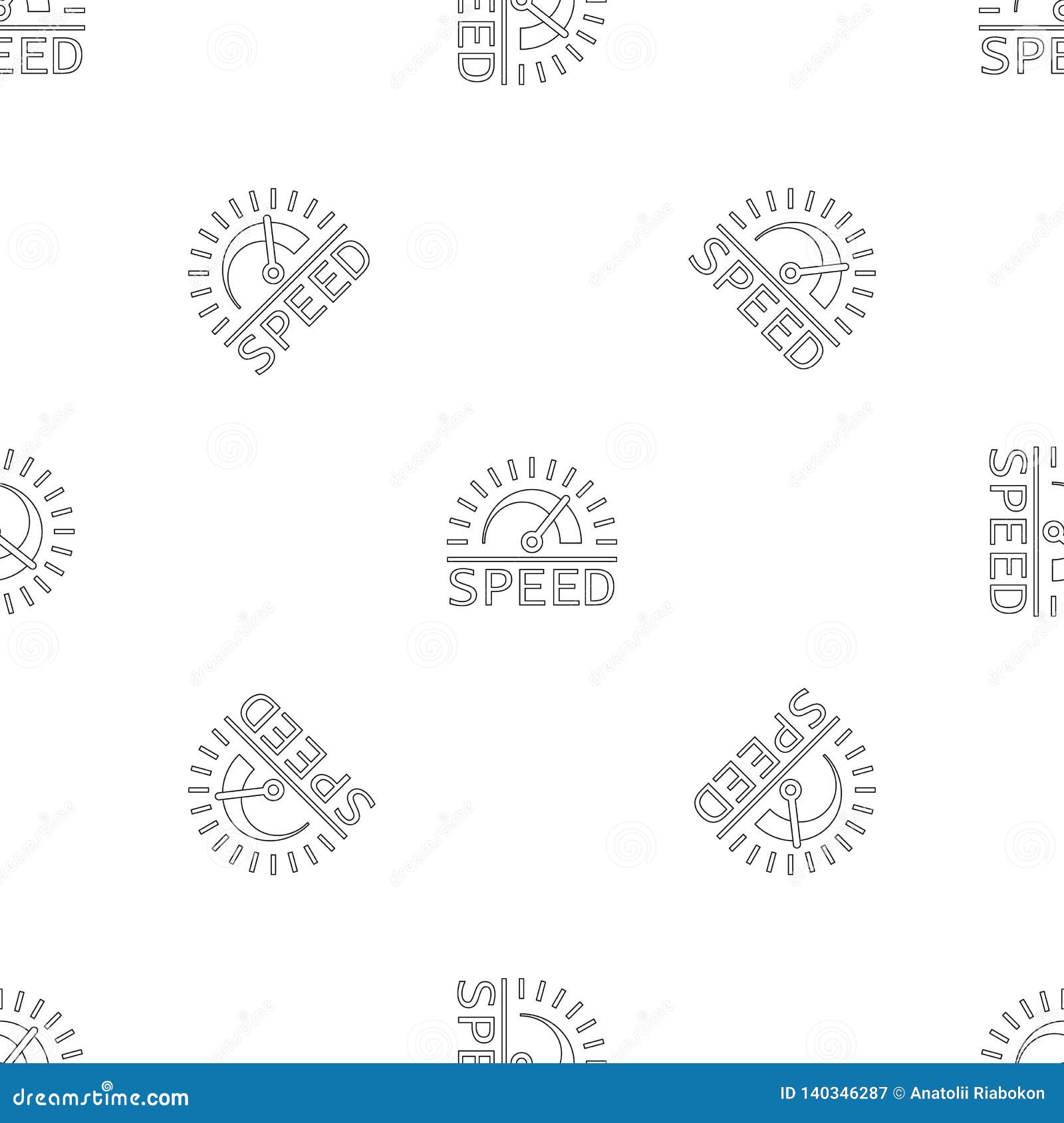 Speed Dashboard Pattern Seamless Vector Stock Vector - Illustration of ...