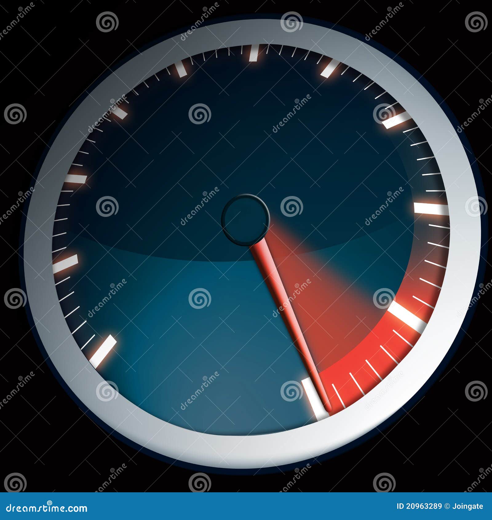 Speed Dial for a Car Maximum Power Stock Illustration - Illustration of ...