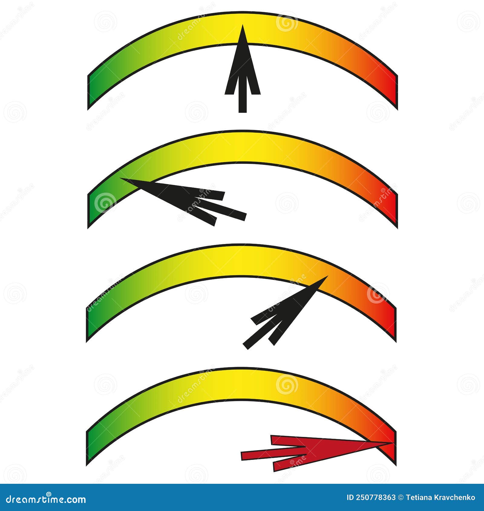 Speed Dial Indicator. Icon with Speedometer Needle. Vector Illustration ...