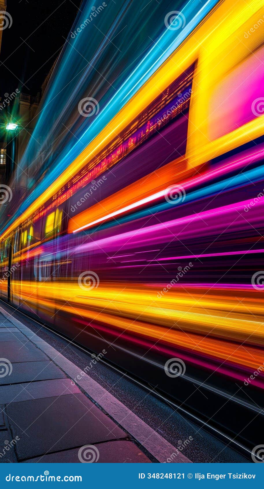 Speed of Digital Transformation Motion Blurred City Lights Representing ...