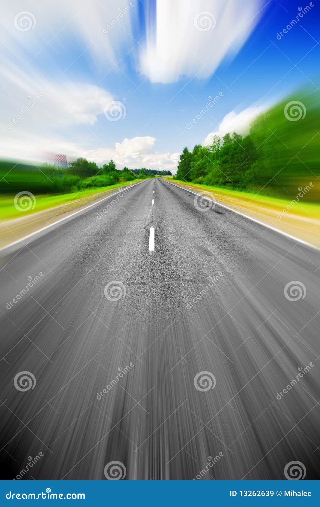 Speed effect on the road stock image. Image of speed - 13262639