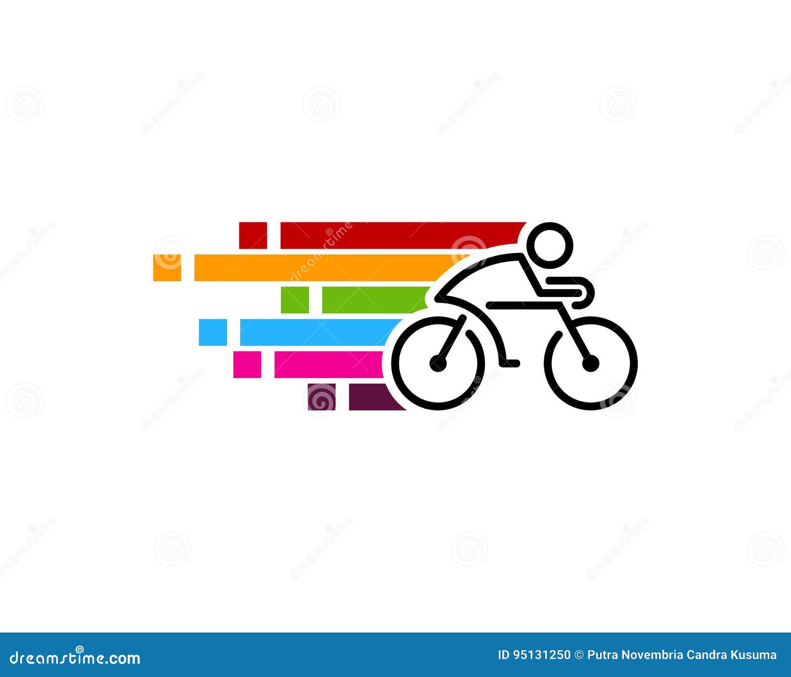 Speed Fast Bike Cycle Icon Logo Design Element Stock Vector ...