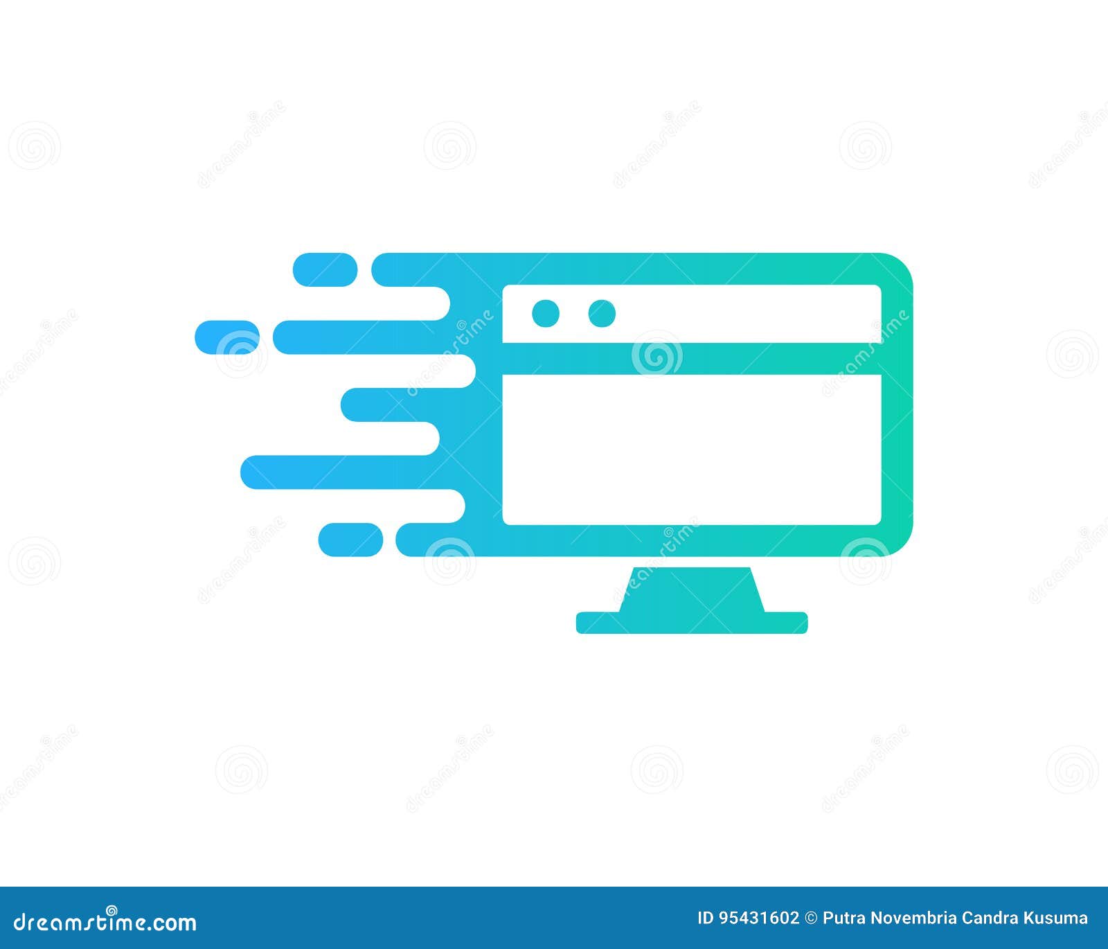 Speed Fast Computer Icon Logo Design Element Stock Vector ...