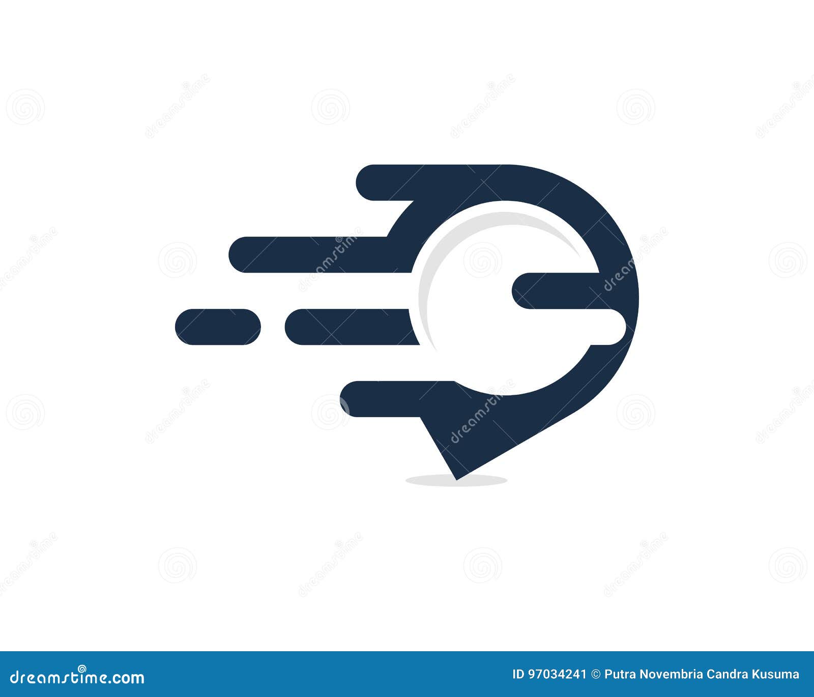 Speed Fast Pin Point Icon Logo Design Element Stock Vector ...