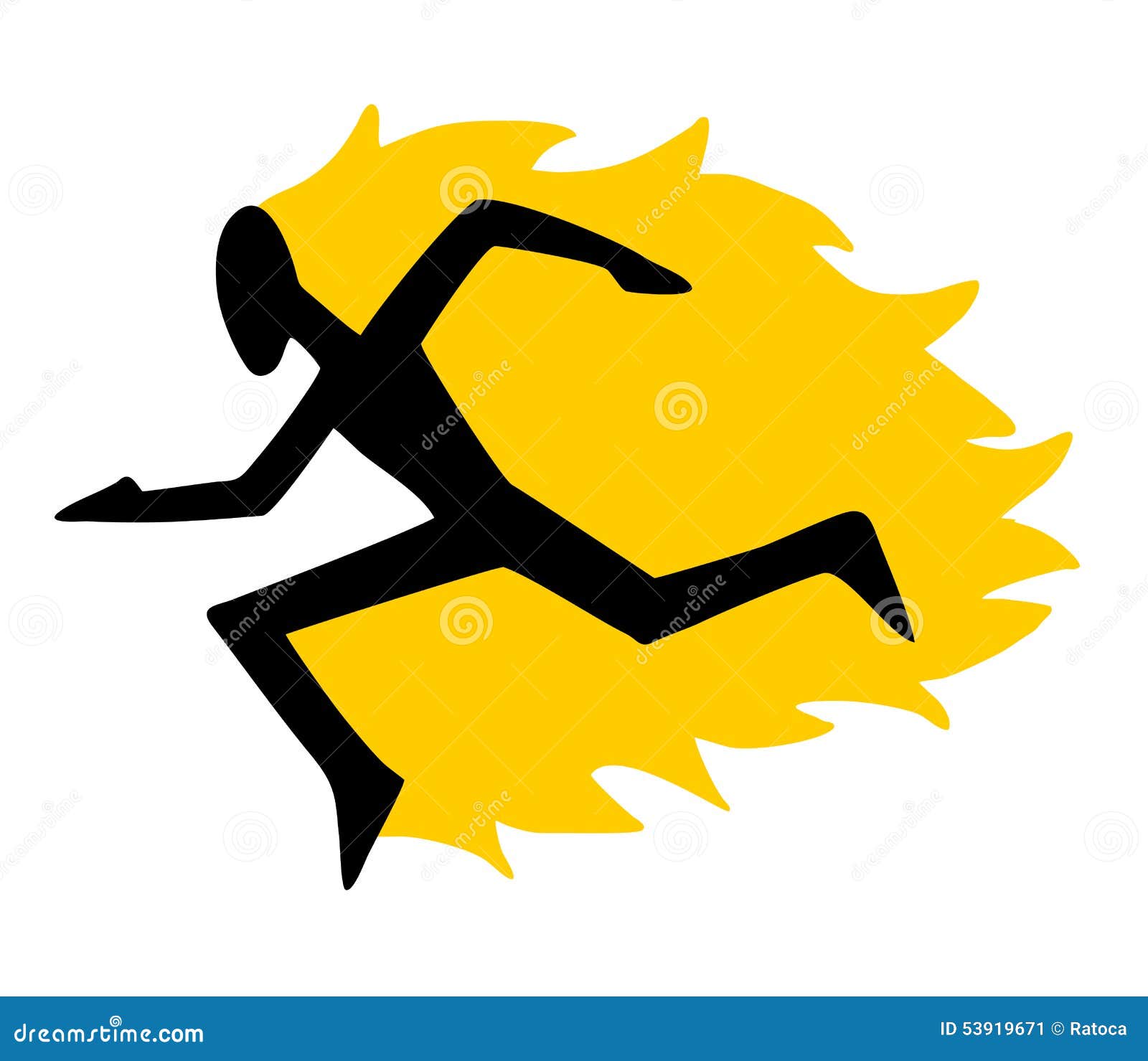 Speed fire run stock vector. Illustration of fireball - 53919671