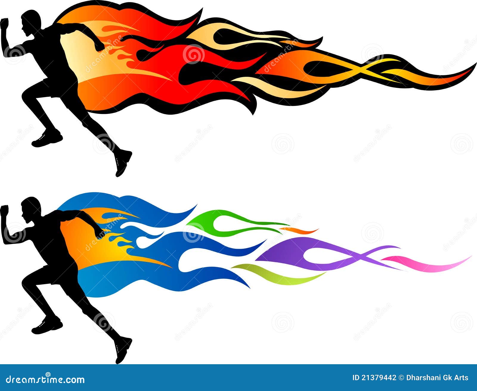 Speed Flame Silhouettes Vector Illustration | CartoonDealer.com #254730132