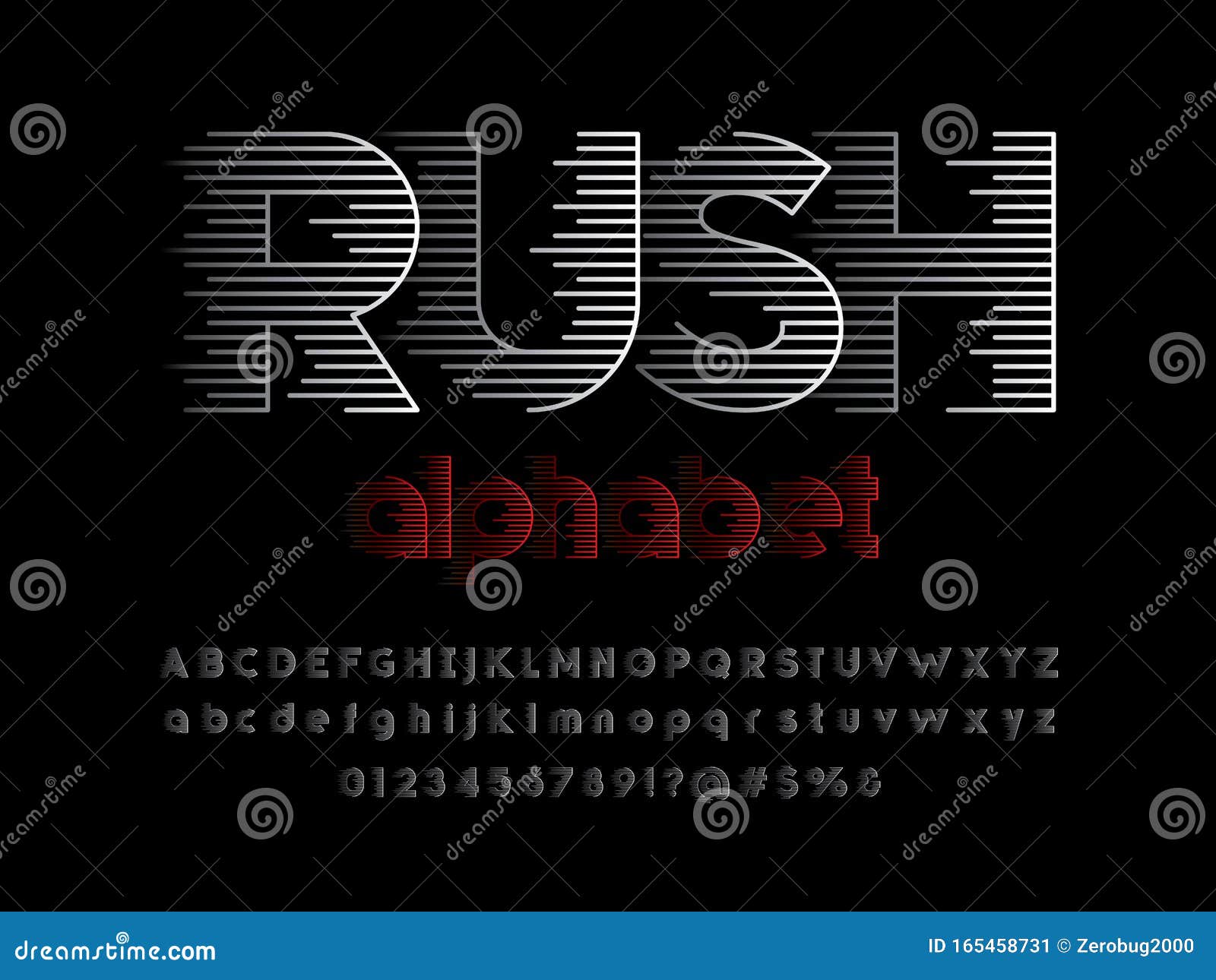 Speed font stock vector. Illustration of typography - 165458731