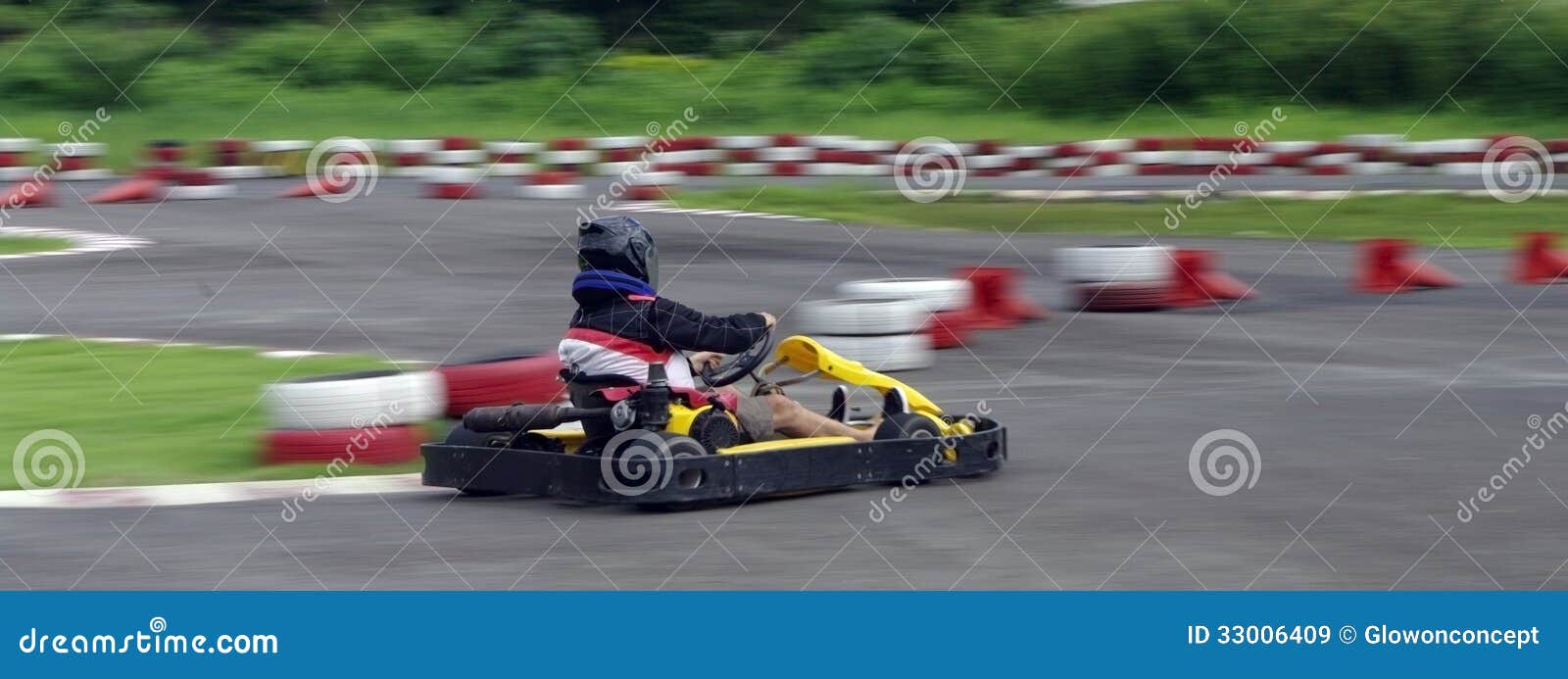 Speed go-cart racing stock image. Image of downhill, action - 33006409