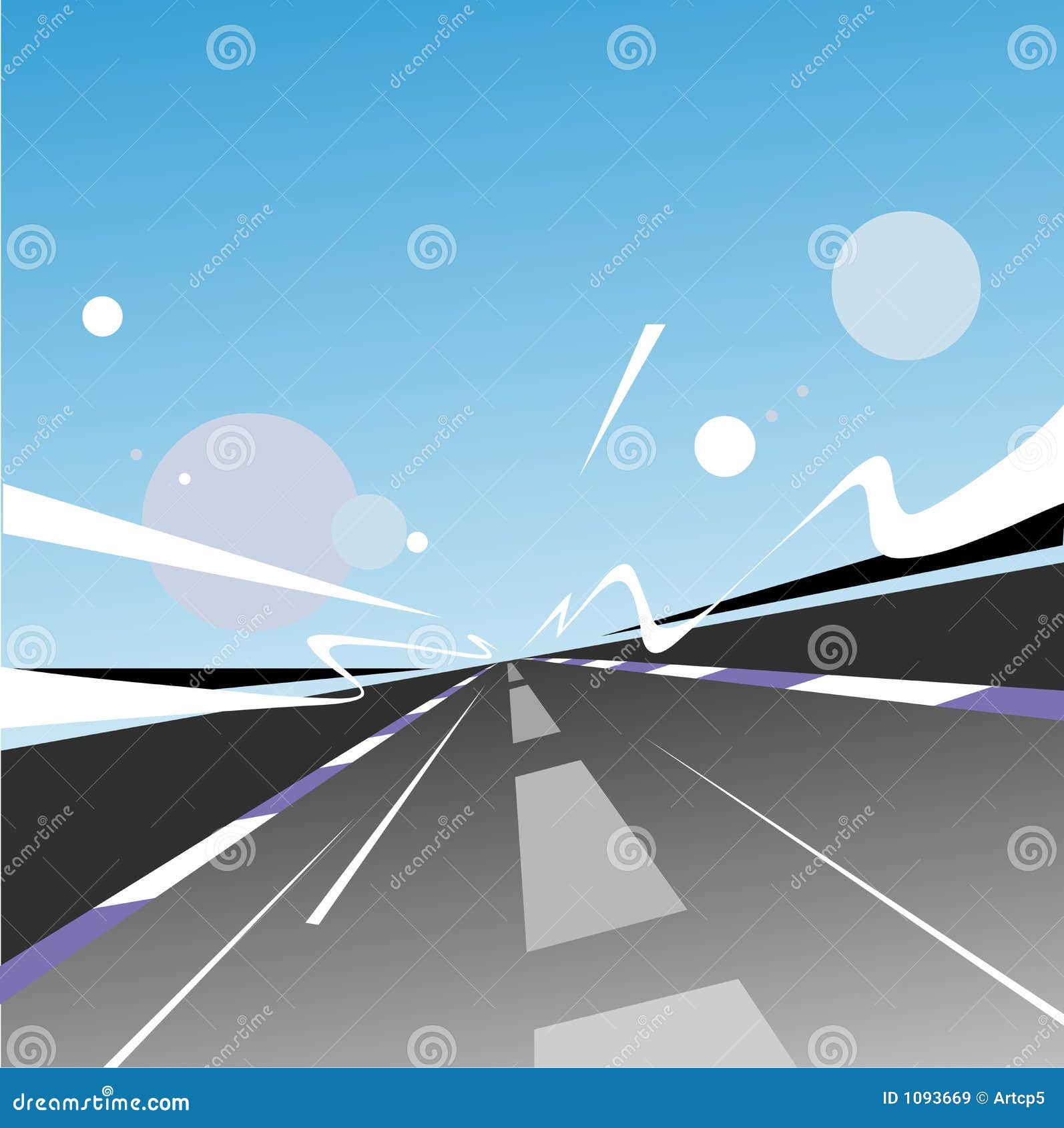 Speed Highway Cartoon Vector | CartoonDealer.com #1093669