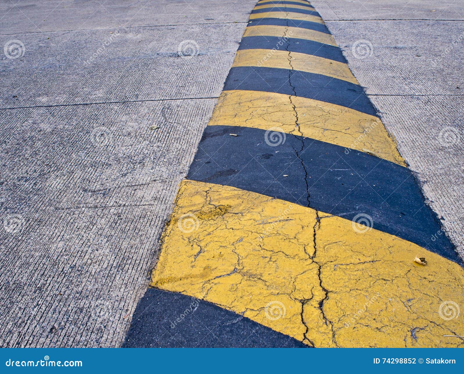 Speed hump stock photo. Image of line, strip, crossing - 74298852