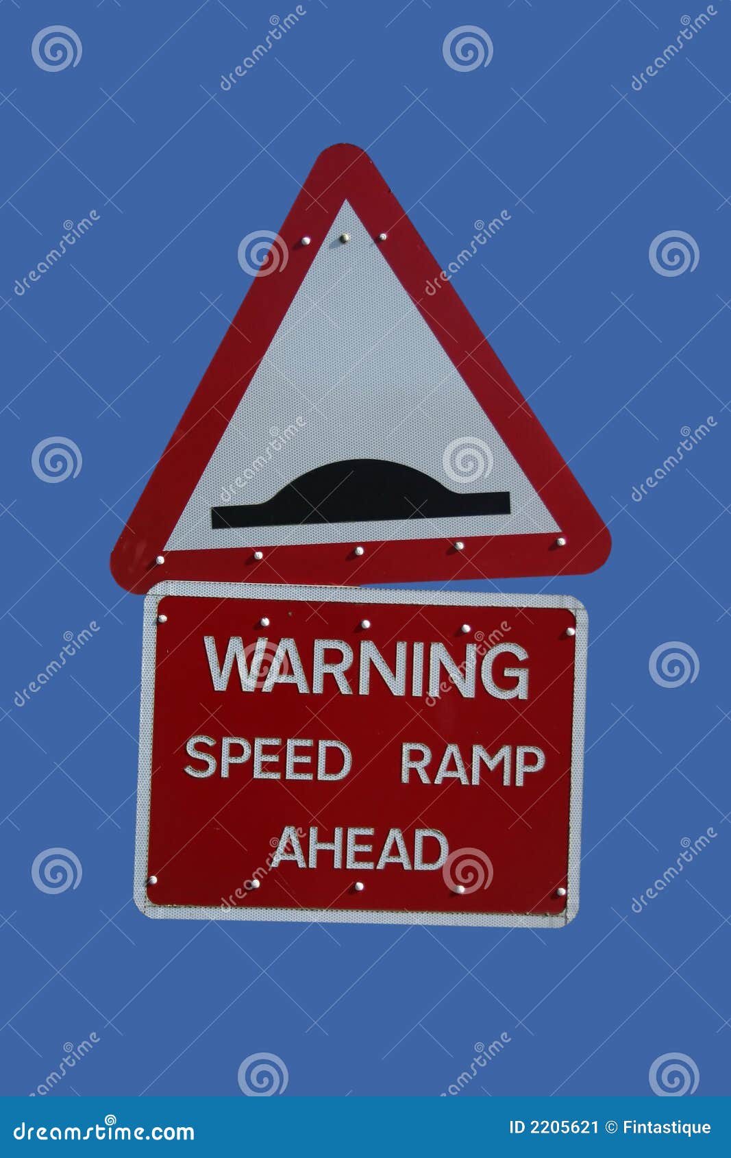 Speed hump sign stock image. Image of isolated, obstruction - 2205621