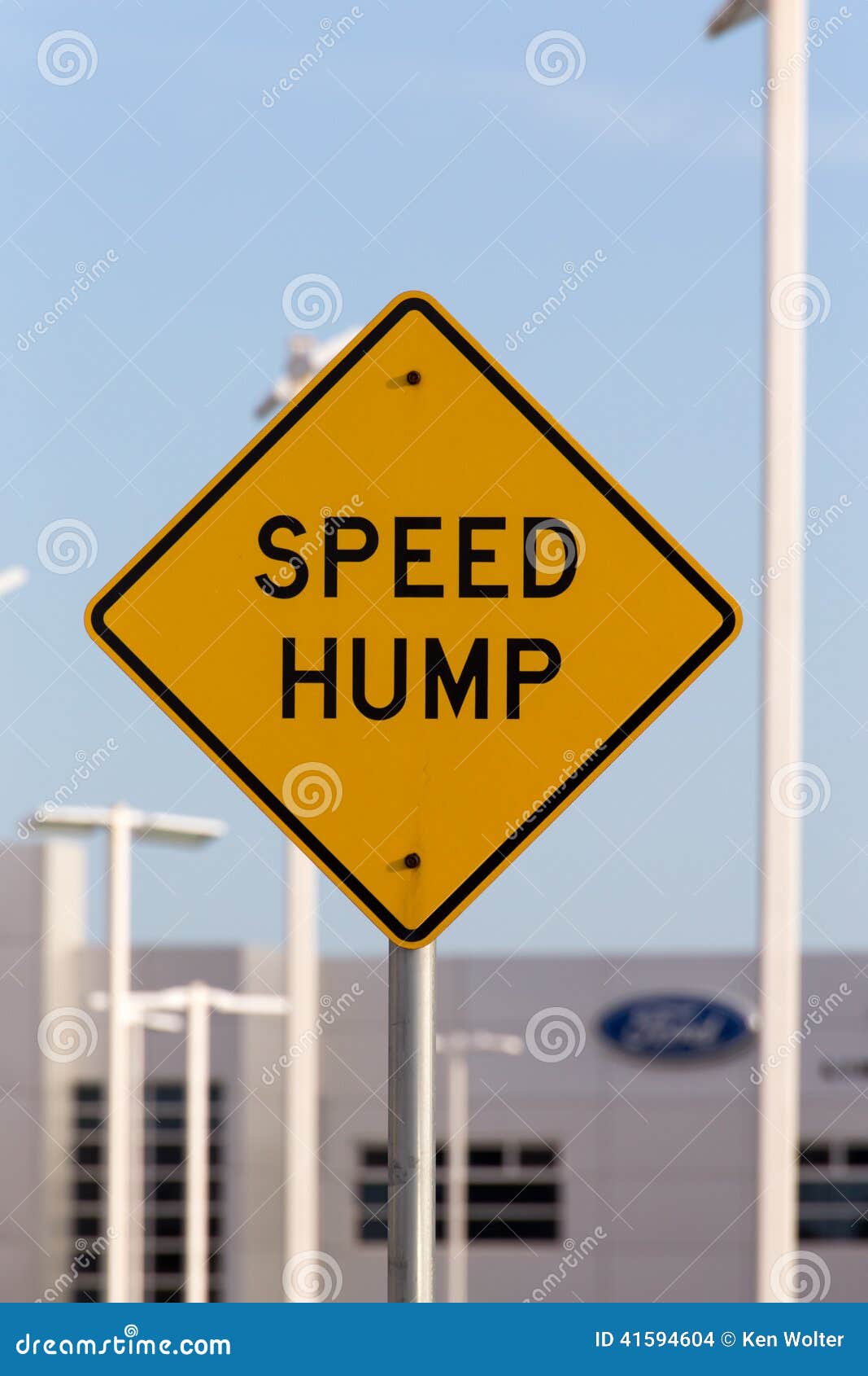 Speed Hump Sign stock photo. Image of safety, road, speed - 41594604