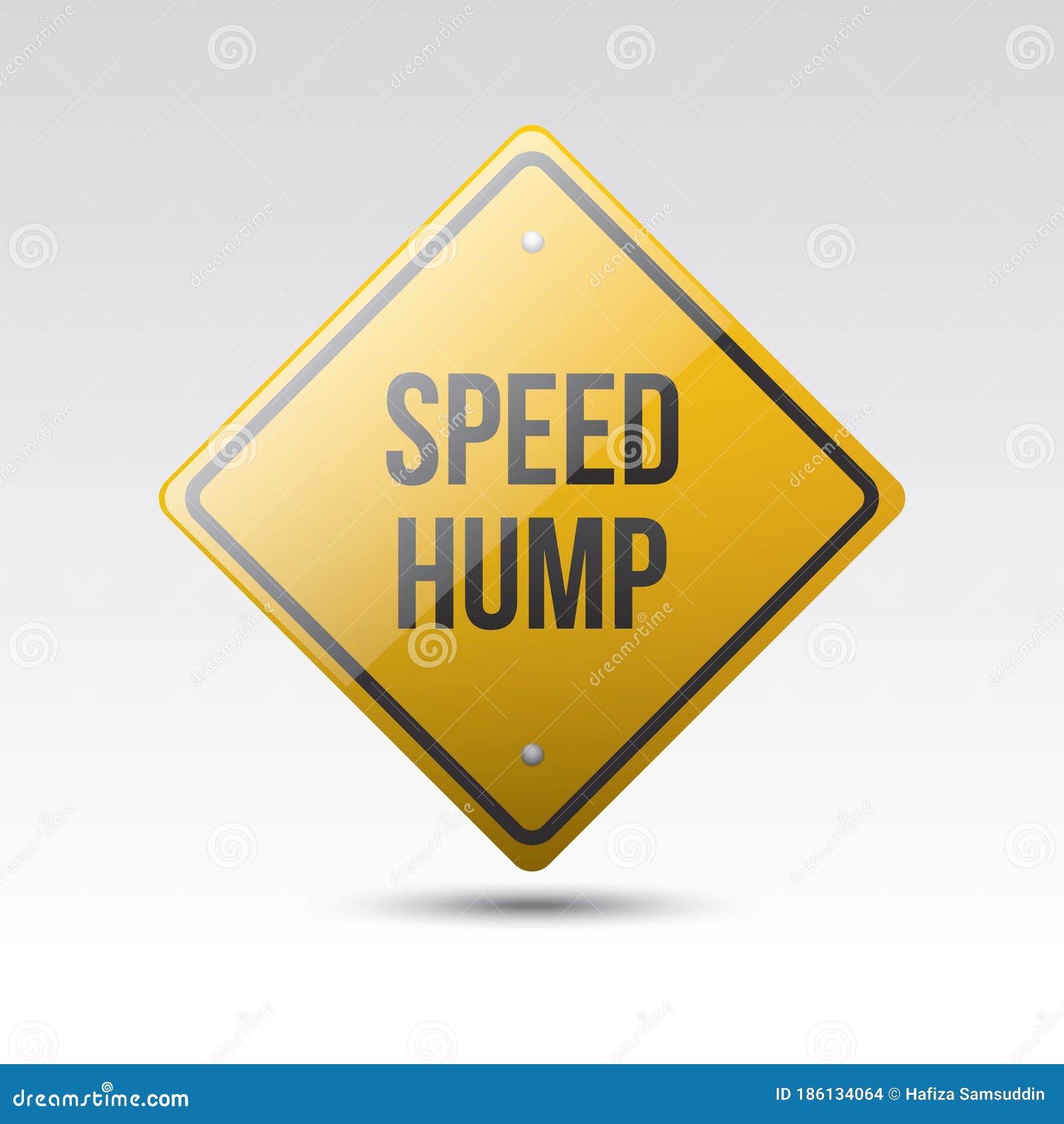 Speed Hump Traffic Sign Stock Photography | CartoonDealer.com #163809716