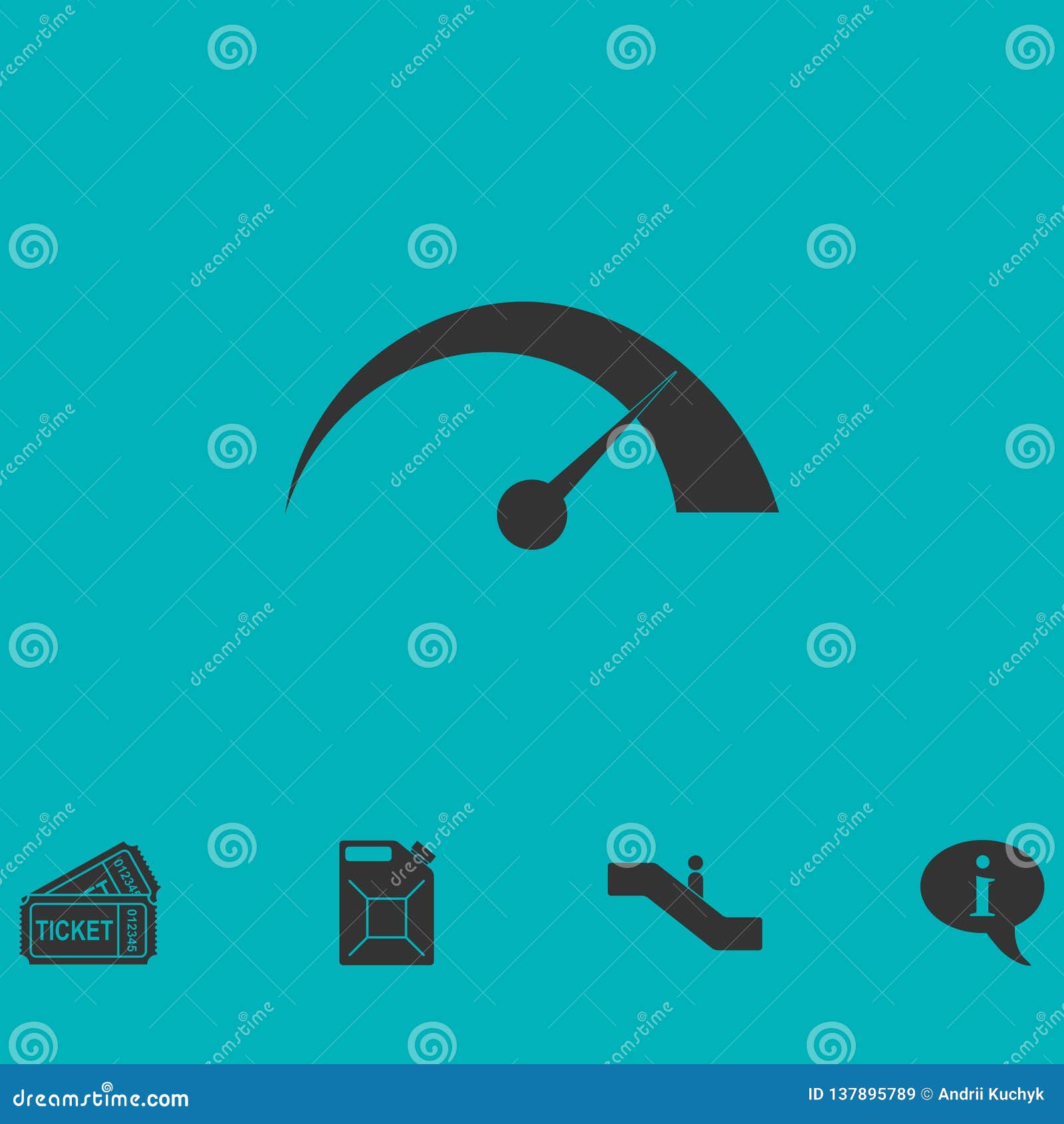 Speed icon flat stock vector. Illustration of design - 137895789