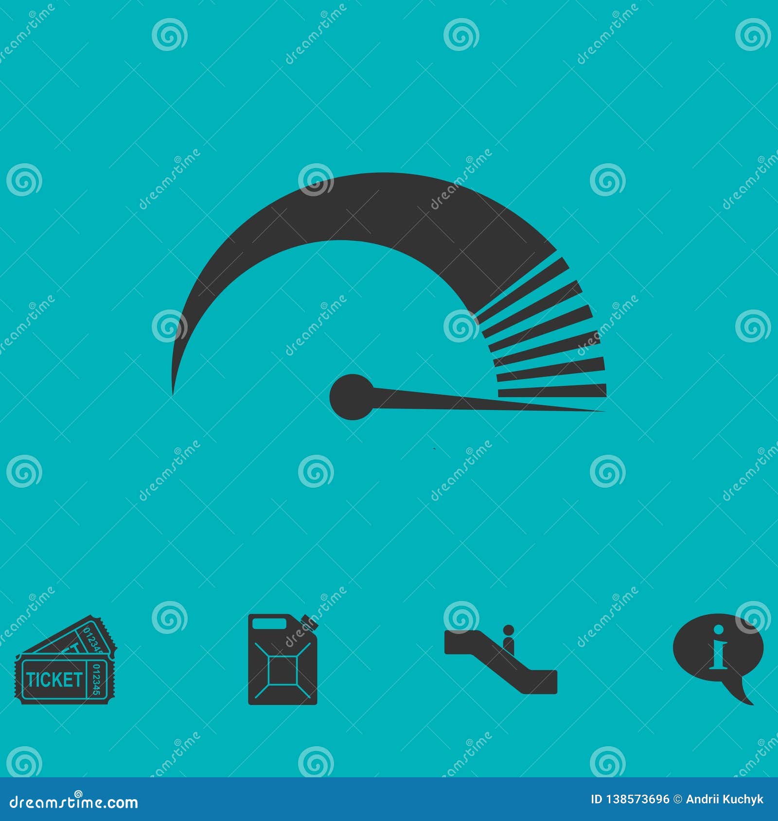 Speed icon flat stock vector. Illustration of network - 138573696