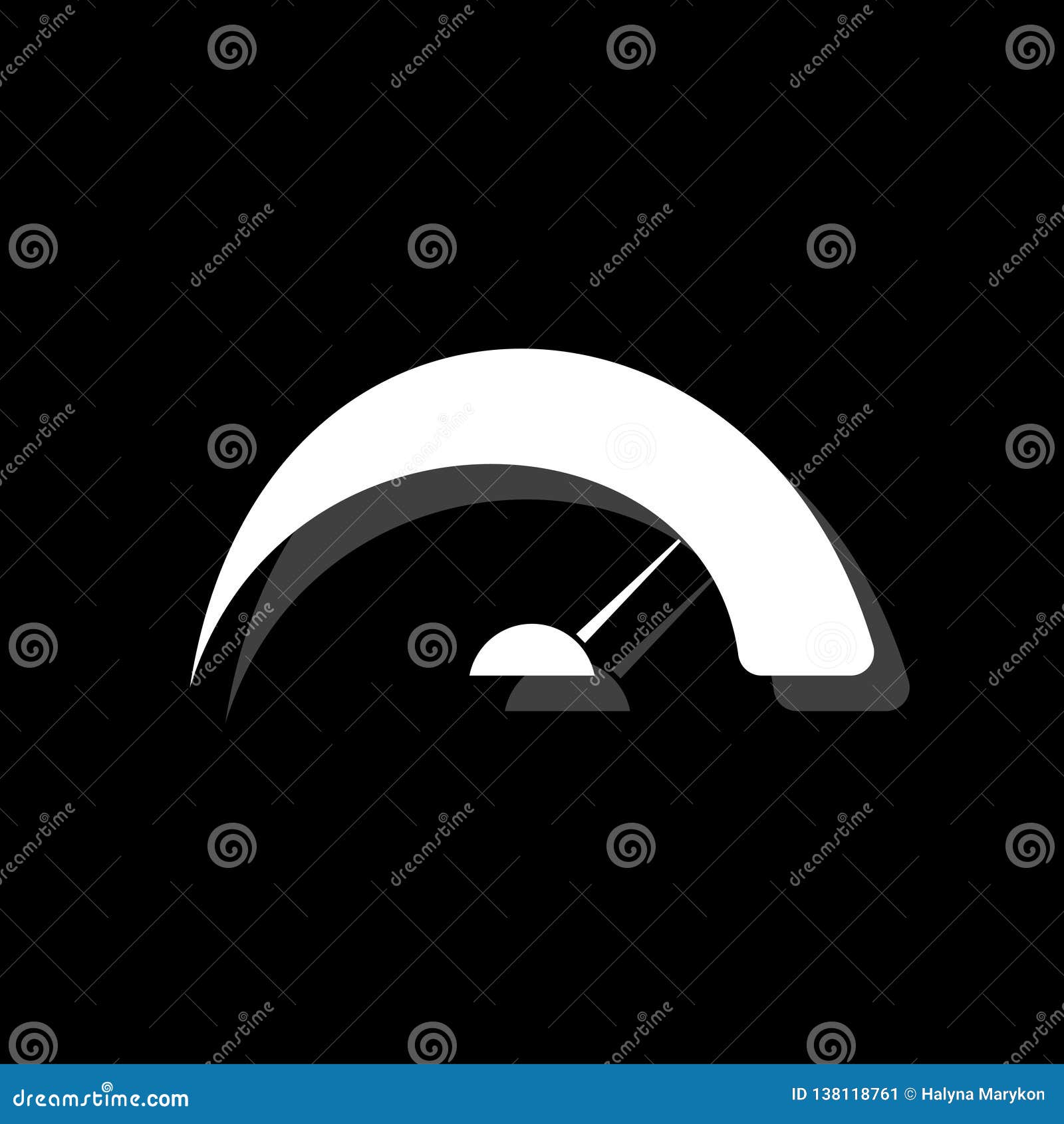 Speed icon flat stock illustration. Illustration of vehicle - 138118761