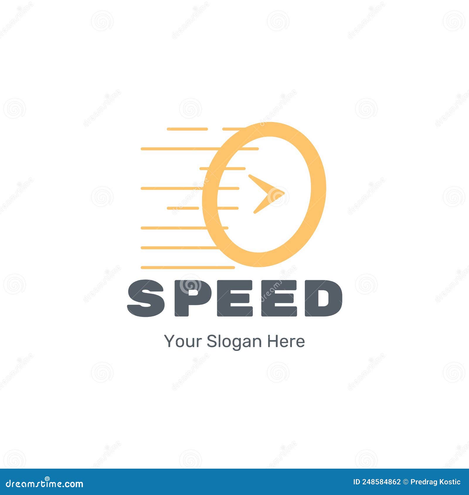 Speed icon logo stock illustration. Illustration of abstract - 248584862