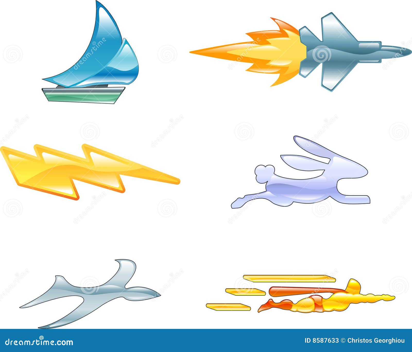 Speed Icon Set Series Design Elements Stock Vector - Illustration of ...