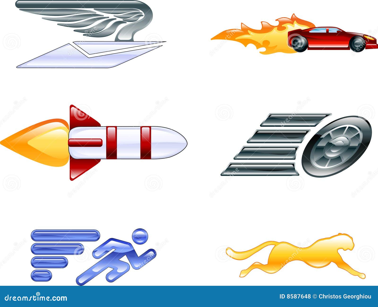 Speed Icon Set Series Design Elements Stock Vector - Illustration of ...