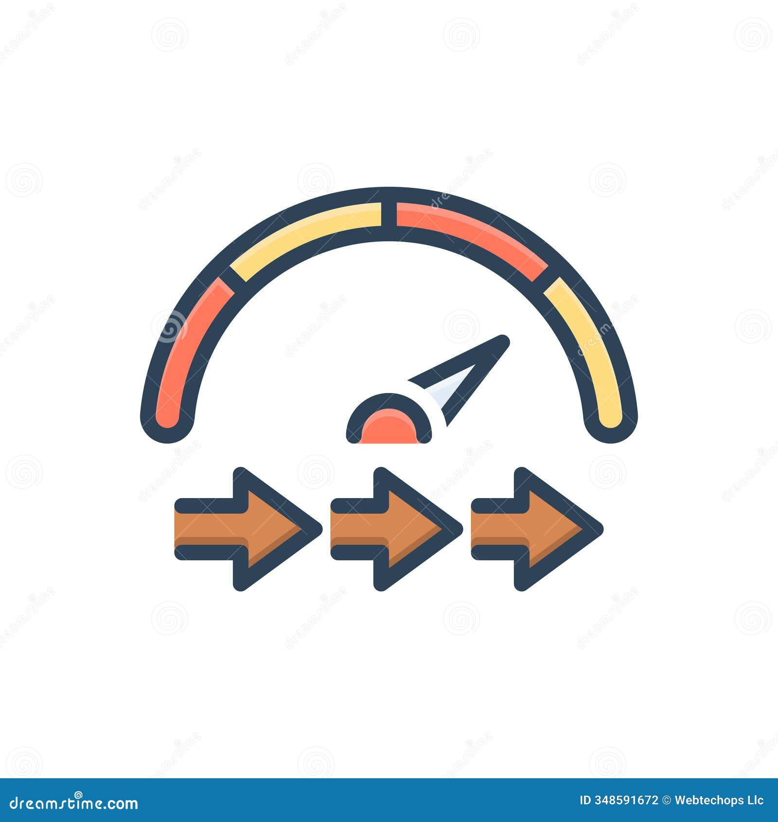 Color Illustration Icon for Speed, Speedometer and Panel Stock ...