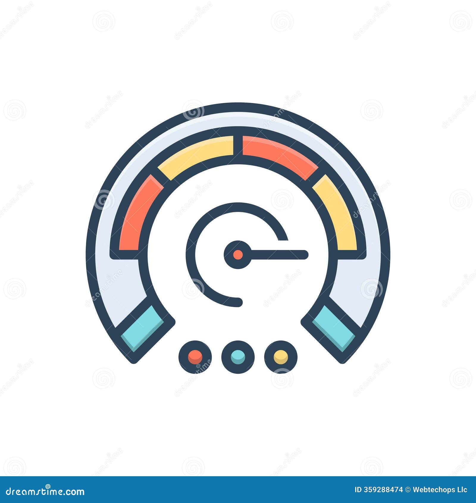 Color Illustration Icon for Speed, Tachometer and Gauge Stock ...