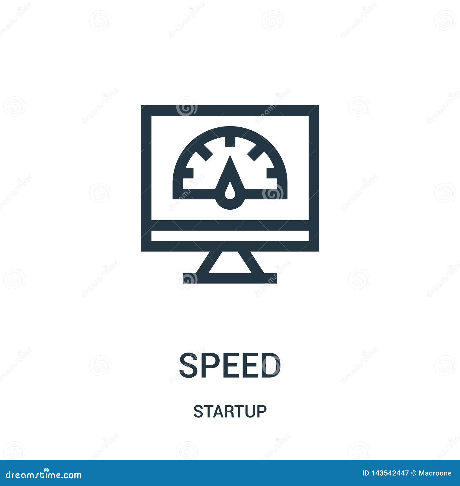Speed Icon Vector from Startup Collection. Thin Line Speed Outline Icon ...