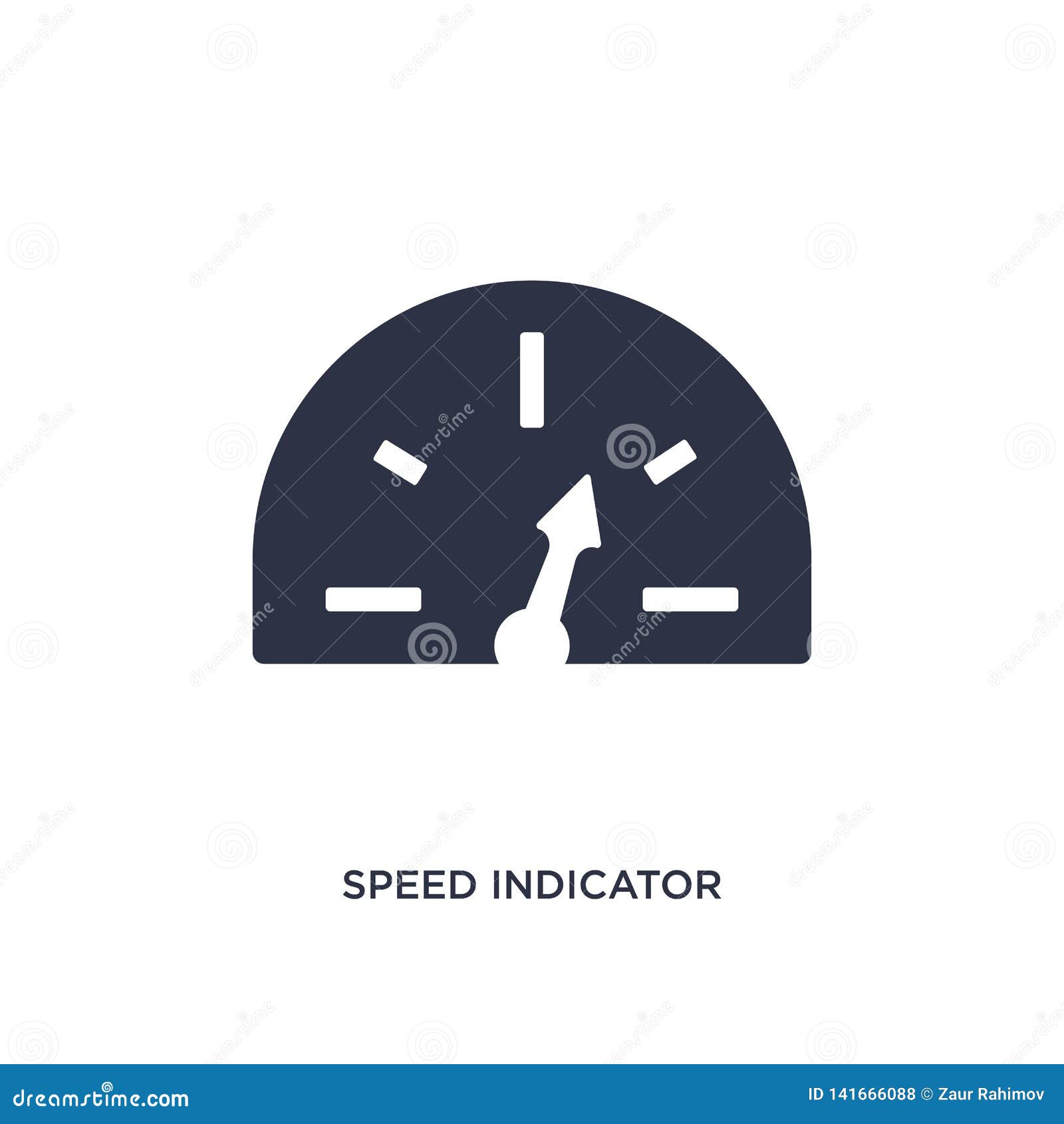 Speed Indicator Icon on White Background. Simple Element Illustration ...