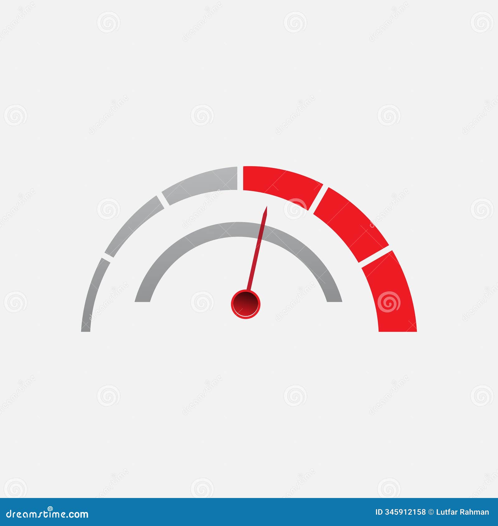 Tachometer Icon. Linear Dashboard Panel Gauge Symbol Cartoon Vector ...
