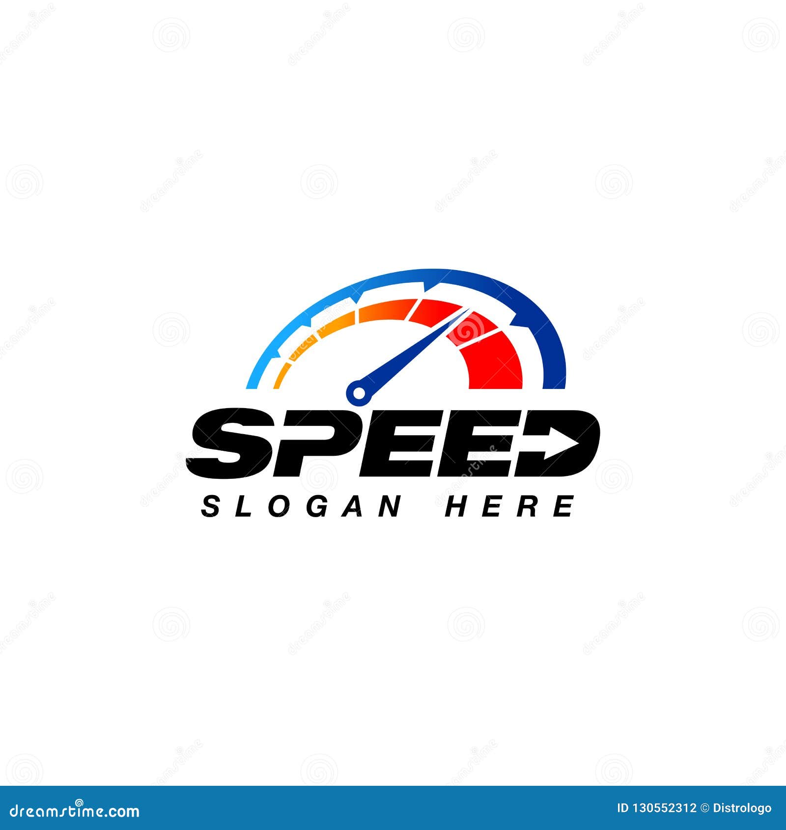 Speed Indicator Vector Logo Design. Speedometer Symbol Design Te Stock ...