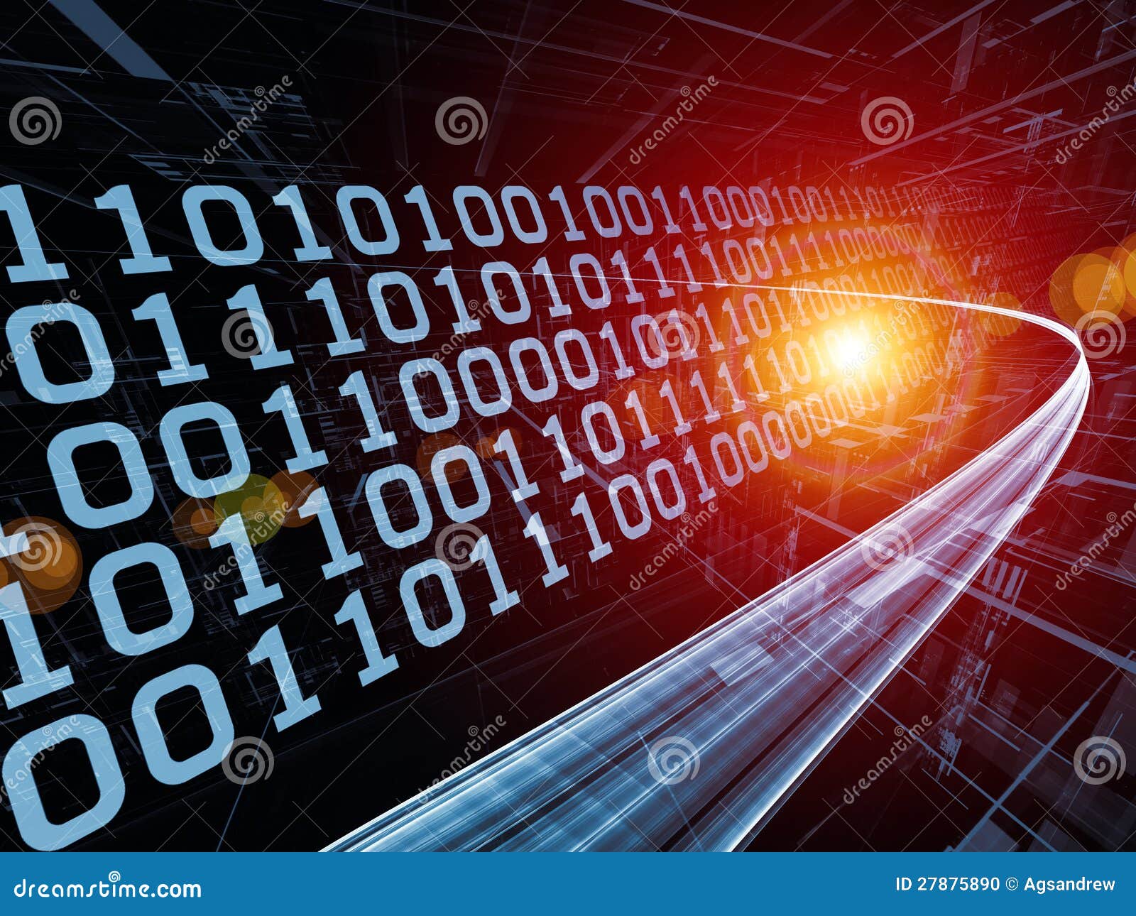 Speed of Information Stream Stock Illustration - Illustration of line ...