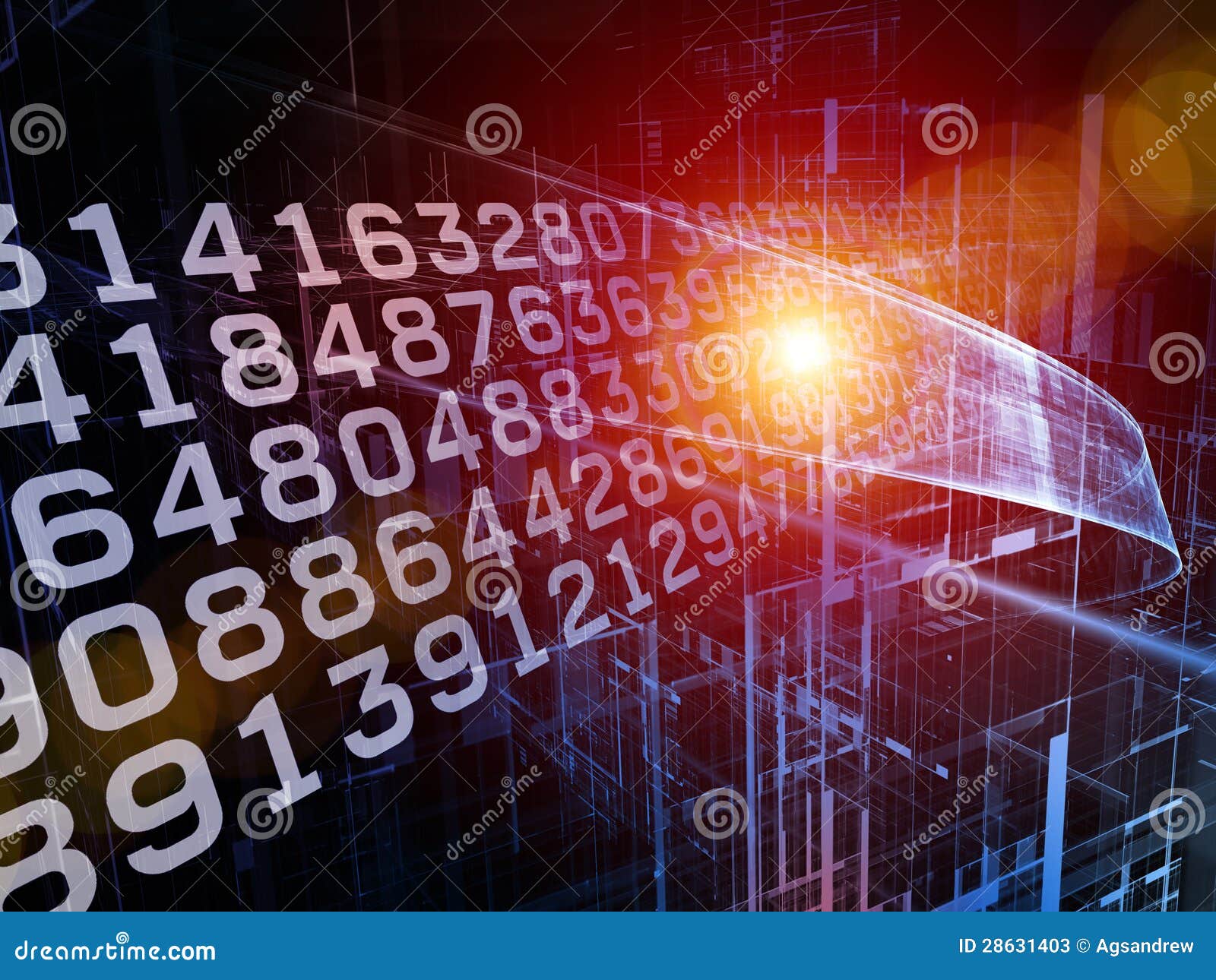 Speed of Information Stream Stock Illustration - Illustration of ...